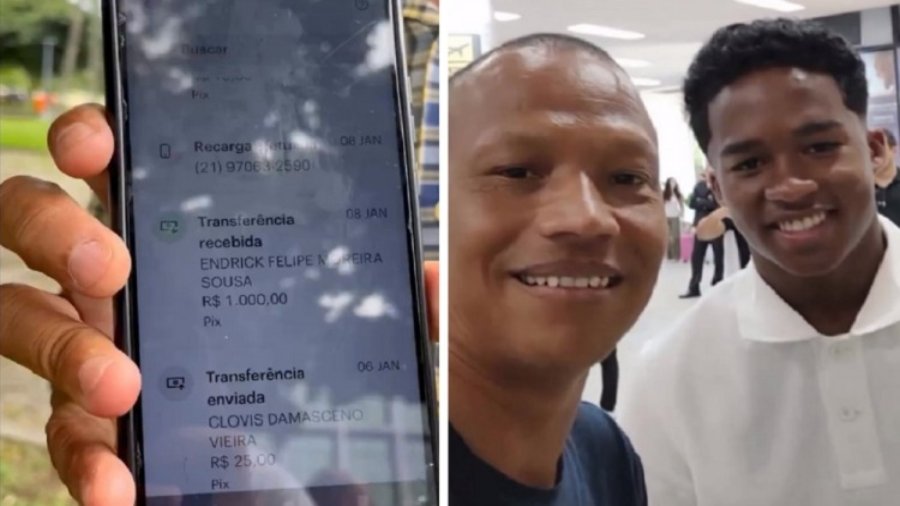 Endrick's beautiful gesture of solidarity with a stranger ...