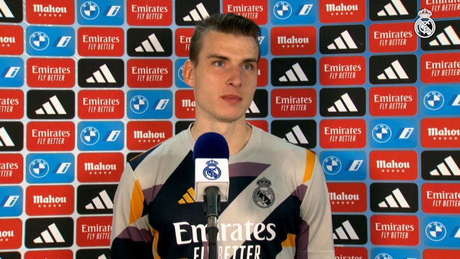 La broma de Andriy Lunin tras no recibir un disparo a puerta ante el ...