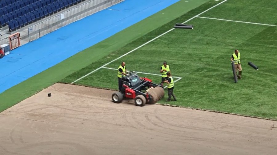 Operation of the new grass of Bernabeu begins | Madridistanews.com